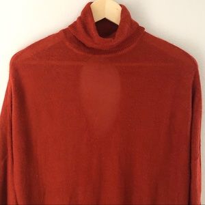 dara knit | Sweaters | Dara Knit Red Sweater Keyhole Back Turtleneck ...